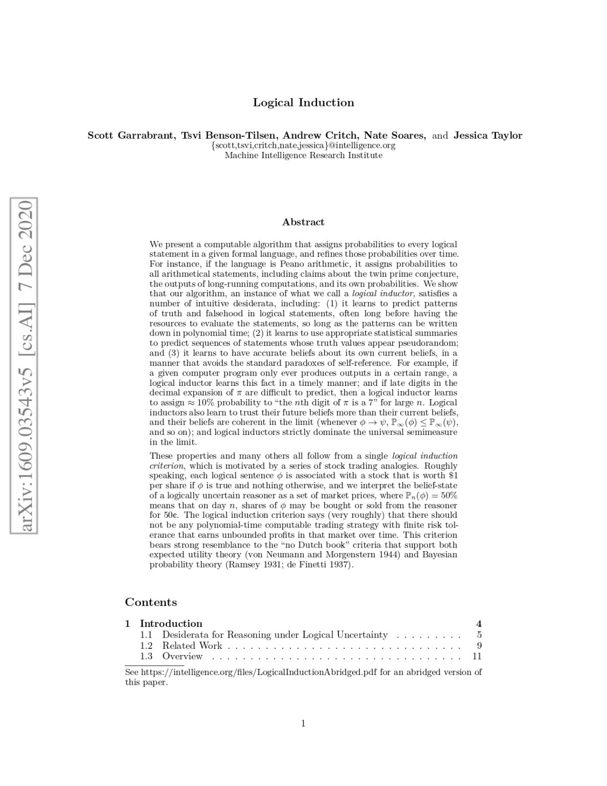Research - Machine Intelligence Research Institute